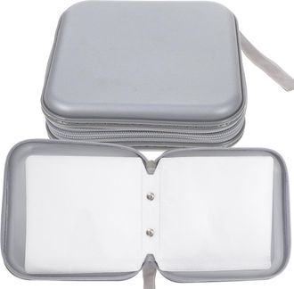 BESPORTBLE Generisch 2er-Pack CD/DVD Aufbewahrungstasche f&uuml;r 40 CDs, quadratische Disc-H&uuml;lle mit Rei&szlig;verschluss, tragbare Medienh&uuml;lle f&uuml;r Auto und Zuhause, Kratz