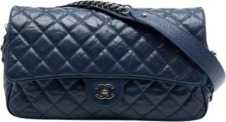 Chanel Sac bandouli&egrave;re matelass&eacute; Pre-owned - Femme - Pre-owned - Bleu - Taille: ONE Size