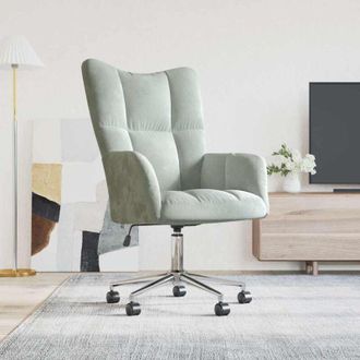 vidaXL Chaise de relaxation Gris clair Velours