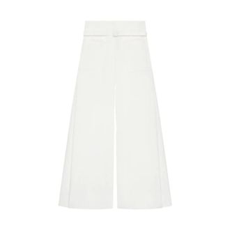 Courr&egrave;ges Femme, Pantalons, Blanc, Taille: 38 FR Wide Pantalons