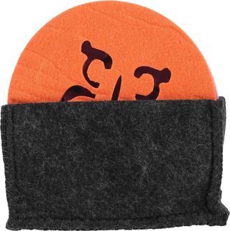 Garneck Filz Platzset rutschfest mit Aufbewahrungsbox Hitzebest&auml;ndige Filz Tischsets Schwarz Praktische Filzkissen f&uuml;r Restaurant und Haushalt