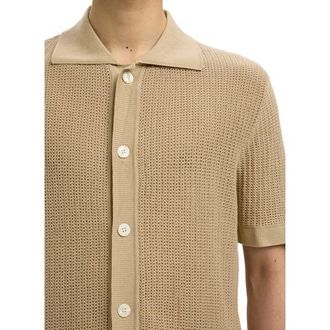 Selected Polo manches courtes en tricot de coton