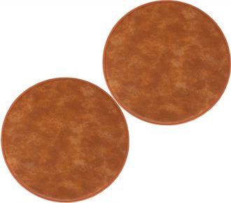 Generic wasserdichte Stuhlkissen aus Leder Runde Sitzkissen rutschfeste runde Stuhlkissen f&uuml;r 25 cm 30 cm 35 cm 40 cm 45 cm St&uuml;hle/runde Hocker (Cayenne Gelb 