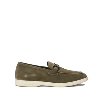 Ferragamo Homme, Chaussures, Vert, Taille: 40 1/2 EU Mocassins Verts pour Homme