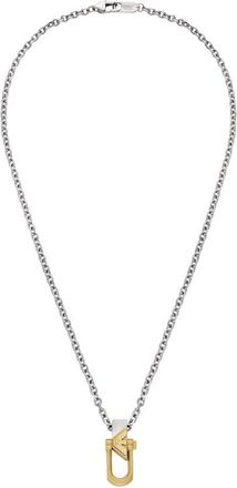 Emporio Armani Mens 2 tone Stainless Steel with lobster clasp closure Pendant necklace