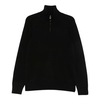 Guest In Residence Col roul demi-zipp&eacute; - Homme - Pulls - Noir - Taille: M
