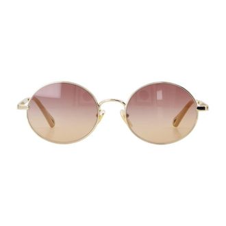 Chlo&eacute; Womens Ch0326s-004 Metal Round Sunglasses Gold