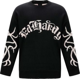 Ed Hardy Pullover Intarsien Tattoo Drache