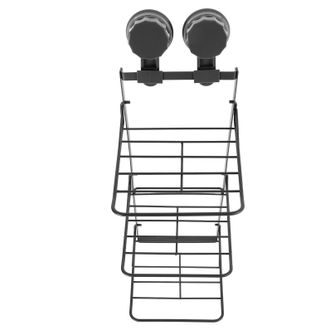 Valiclud Duschablage Metall Faltbar Ohne Bohren Tiefgrau Multifunktional F&uuml;r Badezimmer Und K&uuml;che Mehrfach Ablagen Organizer Regal