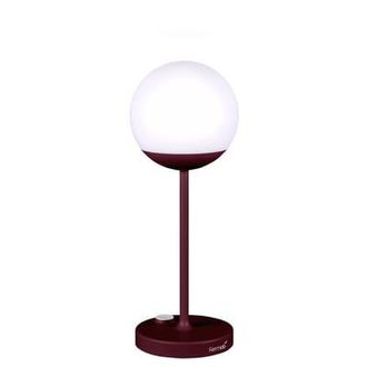 Fermob Lampe extérieur sans fil rechargeable Mooon - Rouge - Polyéthylène - Designer Tristan Lohner