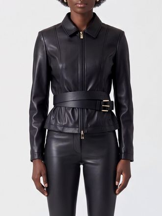Liu Jo Veste courte style chemise en similicuir avec ceinture &agrave; la taille