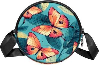 Generic Sac &agrave; bandouli&egrave;re rond pour femme, joli sac &agrave; bandouli&egrave;re avec fermeture &eacute;clair, bretelles r&eacute;glables, sac &agrave; main rond d&eacute;contract&eacute; pour femmes et fille