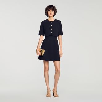 Sandro Kurzes Kleid im 2-in-1-Look