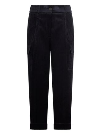PESERICO pantalon en velours c&ocirc;tel&eacute; - Noir