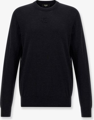 Fendi Wool sweater with FF detail - FENDI - gender_Man