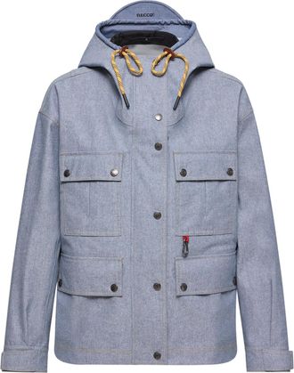 Moncler Moncler Beziers Chambray Field Jacket, Women, Blue, Size: 0