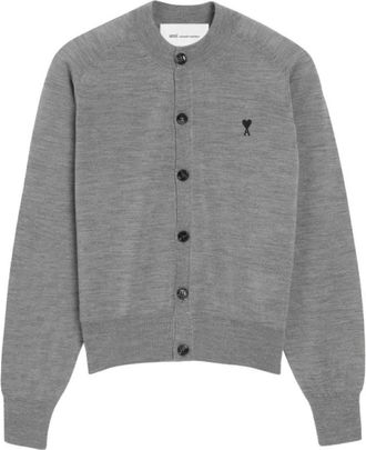 Ami Femme, Pulls, Gris, Taille: 38 FR ADC Cardigan