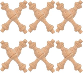 Lurrose Massive Holzspindeln 12 St&uuml;ck R&ouml;mische Kleiner S&auml;ulen aus Massivholz 7,5x1,8cm Dekorative Holzs&auml;ulen f&uuml;r Innen Au&szlig;enbereich M&ouml;belverzierung und Selbst