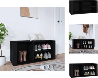 vidaXL Vidaxl - Schuhregal Schwarz 100x35x45 cm Holzwerkstoff - Schuhschrank - Schuhregal - Holzwerkstoff M&ouml;bel - Garderobe - Flurm&ouml;bel