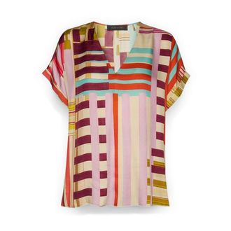 Elena Miro Viskosebluse mit Print - - Blouses & Shirts - Damen - Rosa - M