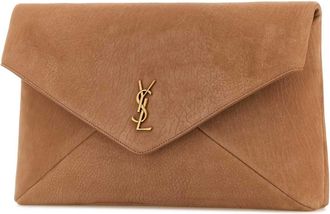 Saint Laurent Envelope Clutch - Beige