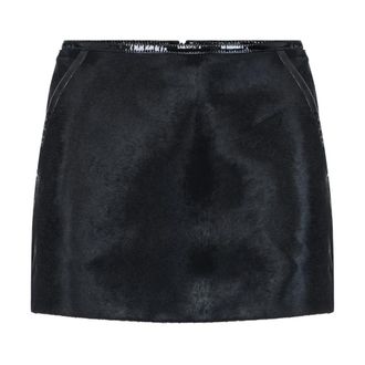 Elisabetta Franchi Cowhide Miniskirt - - Skirts - Damen - Schwarzk - S
