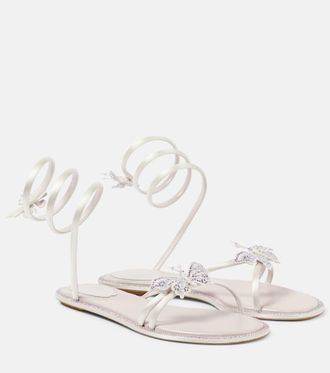 Rene Caovilla Verzierte Sandalen Cleo aus Satin