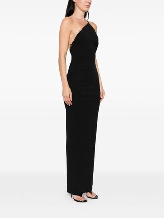 Solace London Asymmetric One-Shoulder Maxi Dress - Black