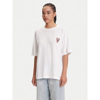 Pieces T-Shirt Tobster 17160811 Wei&szlig; Oversize