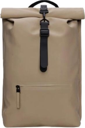 Rains unisex, Sacs, Beige, Taille: ONE Size Sac &agrave; dos Beige avec Rabat Accessoires