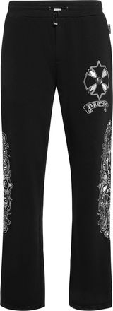 Philipp Plein Embroidered Jogging Pants Chrome Crest