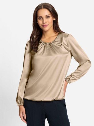 Witt Klassische Bluse Satin-Bluse Langarm