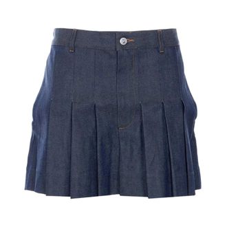 A.P.C. Mini Faltenrock - - Skirts - Damen - Blau - M