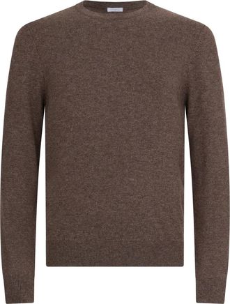 Malo Homme, Pulls, Brun, Taille: M Pull en cachemire &agrave; col rond