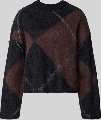 OPUS Pullover aus Alpaka-Woll-Mix mit Rippabschl&uuml;ssen Modell Pargyle