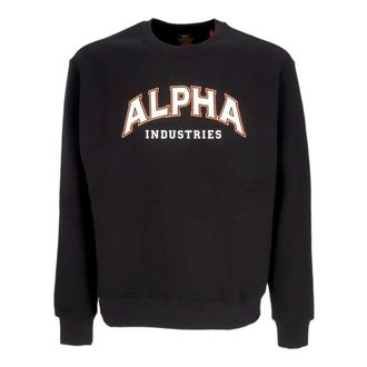Alpha Industries Homme, Sweatshirts et sweats &agrave; capuche, Noir, Taille: XL College Crewneck SweaT-shirt