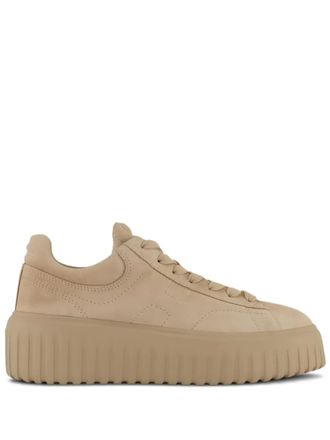 Hogan H-Stripes Sneakers - Nude