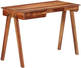 vidaXL Bureau avec tiroir 110x50x77 cm bois d acacia massif