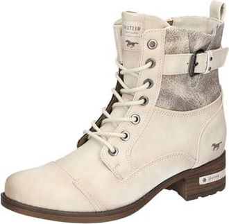 Mustang Jeans Bottines Femme 1229-519, Pointure:41 EU, La Couleur:Beige