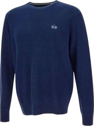 La Martina Homme, Pulls, Bleu, Taille: M Basic Wool Sweater