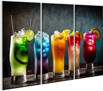 Islandburner Bild auf Leinwand Cocktails Frische Tropische Saft Getränke Bilder Wandbilder Poster