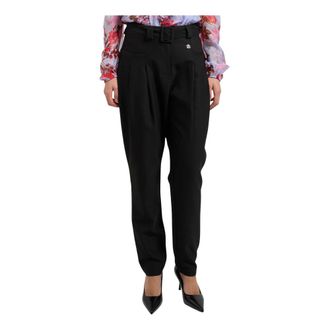 Fracomina Femme, Pantalons, Noir, Taille: 42 FR Pantalon Carotte
