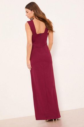 Lipsy Maxikleid Lipsy Kurz&auml;rmeliges, gerafftes Maxikleid, Regular (1-tlg)