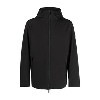 Woolrich Schwarze Kapuzenjacke mit Rei&szlig;verschluss - - Jackets - Herren - Schwarzk - S