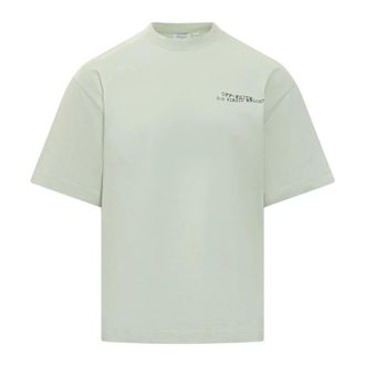 Off-white Mint Type Arrow Baumwoll-T-Shirt - - Tops - Herren - Gr&uuml;n - 2XS