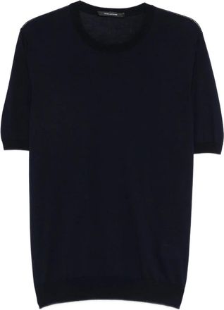 Tagliatore Homme, Tops, Bleu, Taille: 3XL Josh Crew-neck T-shirt