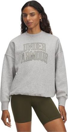 Under Armour Pull ras du cou Rival Fleece OS pour femme, Gris halo, 38