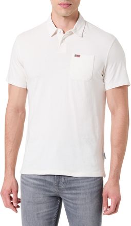 Napapijri Herren Eury Short Sleeve Polo Shirt Poloshirt, White Whisper, XXL