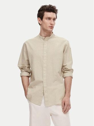 Selected Hemd New Linen 16079054 Beige Regular Fit