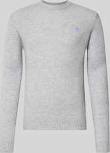 Mc Neal Slim Fit Strickpullover aus reiner Wolle mit Label-Stitching